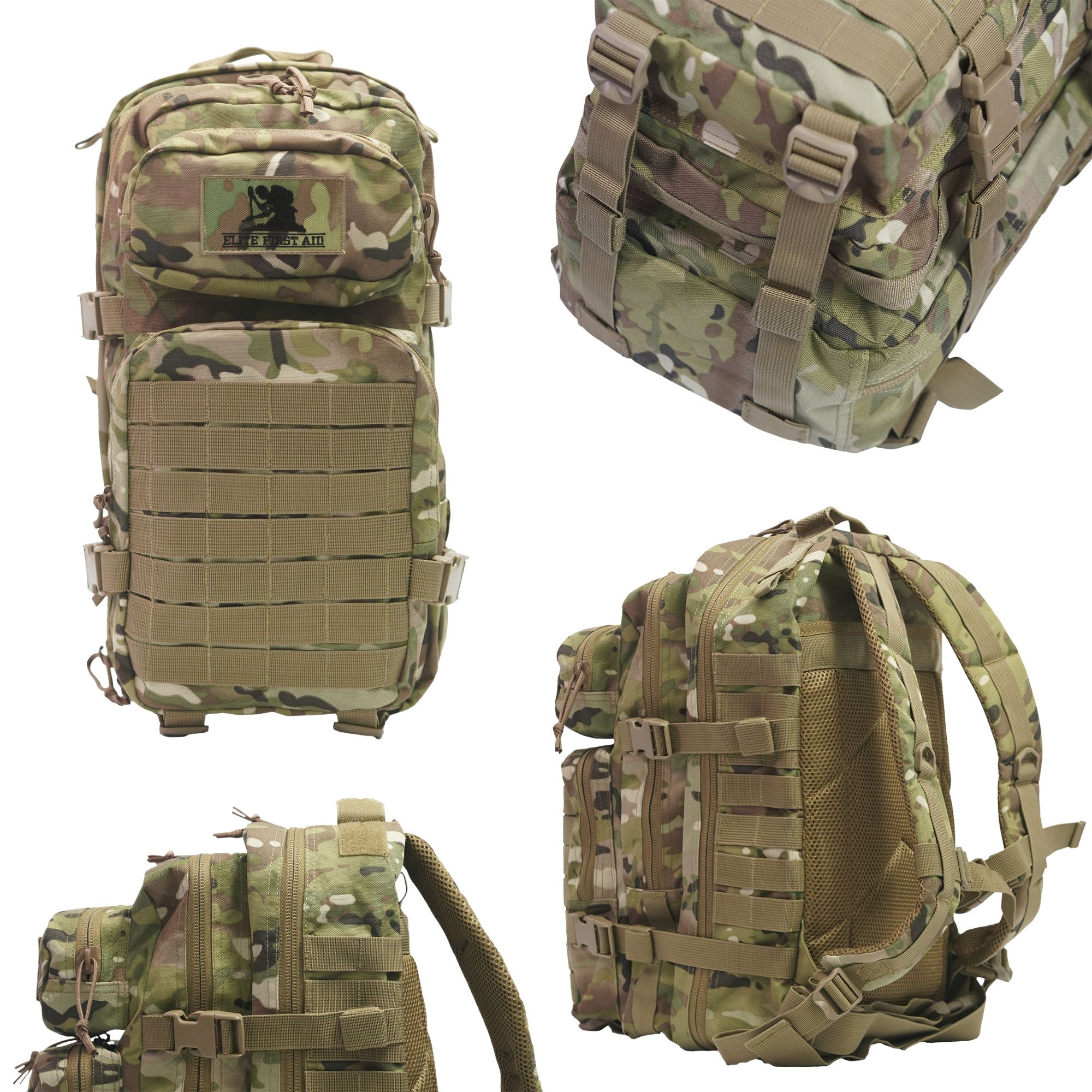 Elite First Aid Tactical Trauma Kit - Stocked Backpack Medical System ...