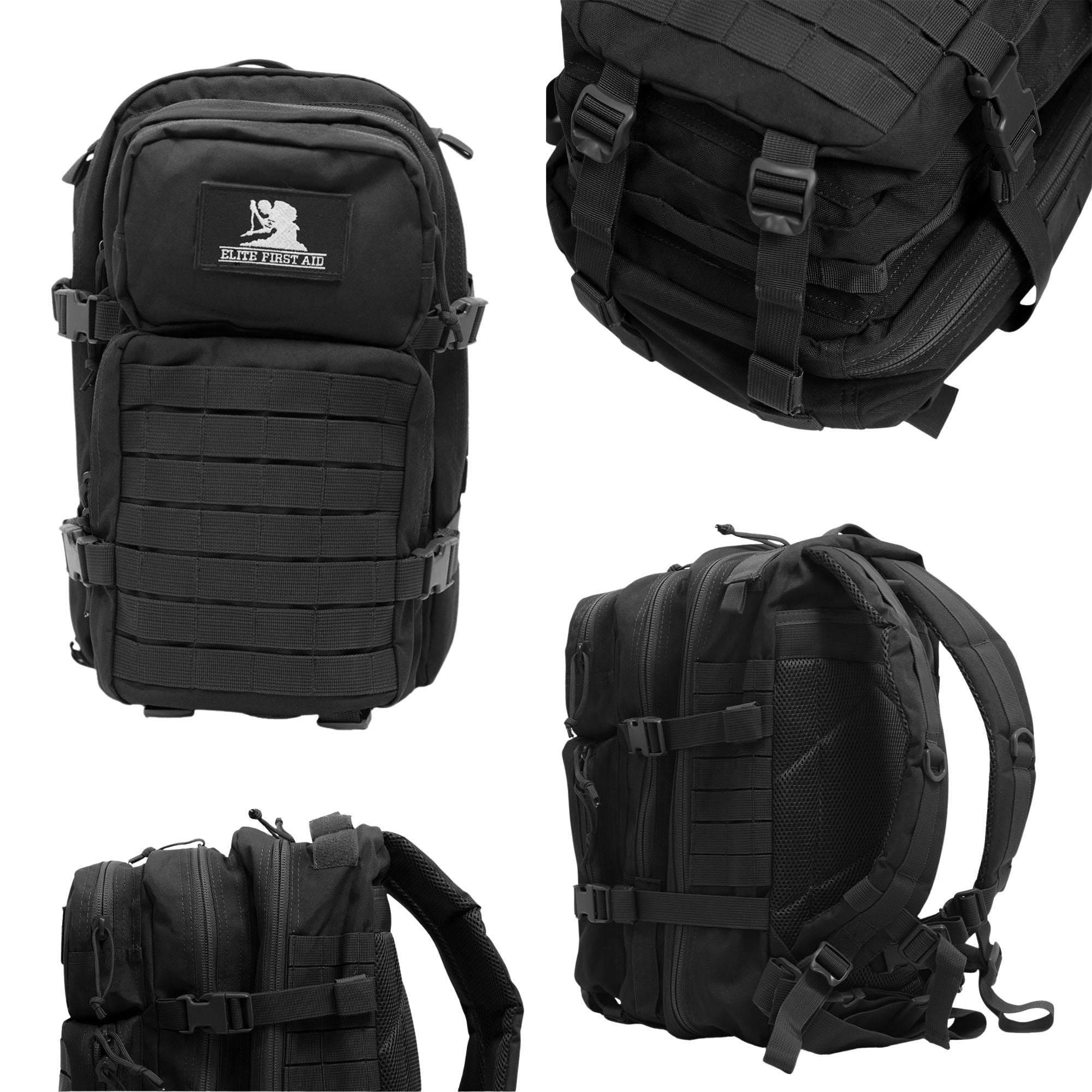 Elite First Aid Tactical Trauma Kit - Stocked Backpack Medical System ...