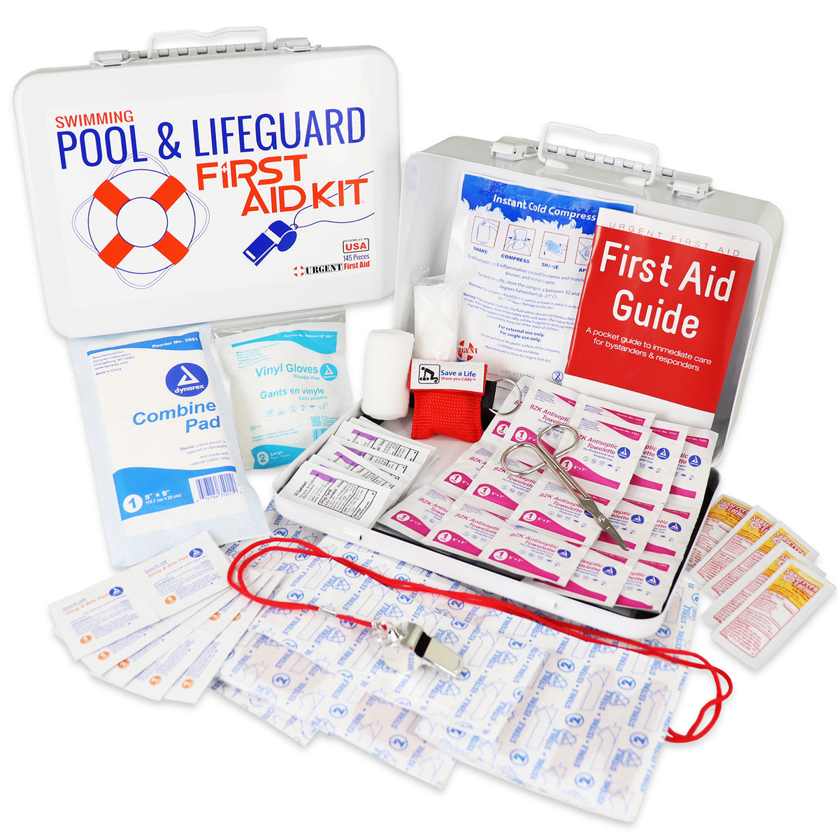 Swimming Pool & Lifeguard First Aid Kit – Water-Resistant (141 Piece ...