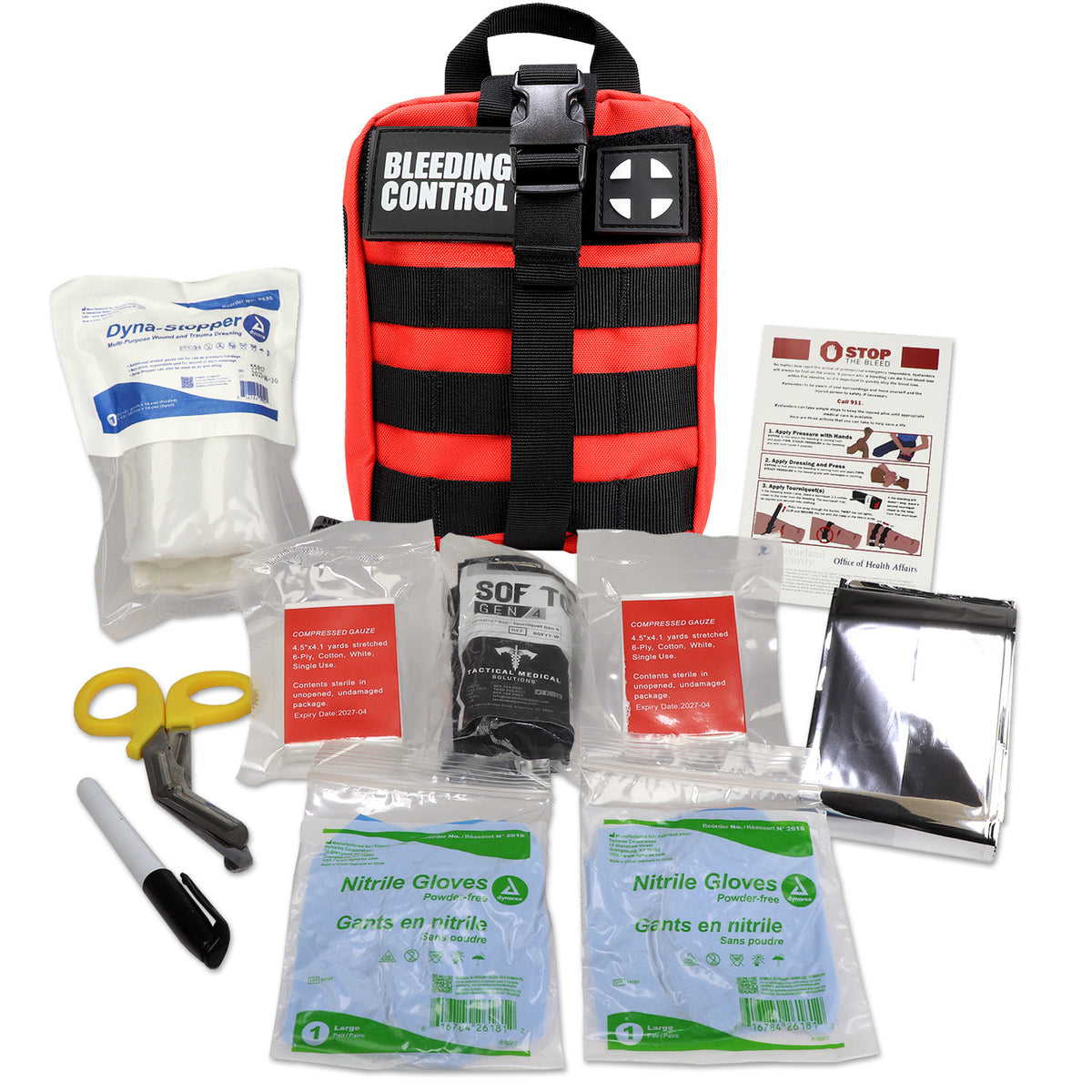 Guardian Bleeding Control Kit – Red MOLLE IFAK - Stop The Bleed Trauma ...