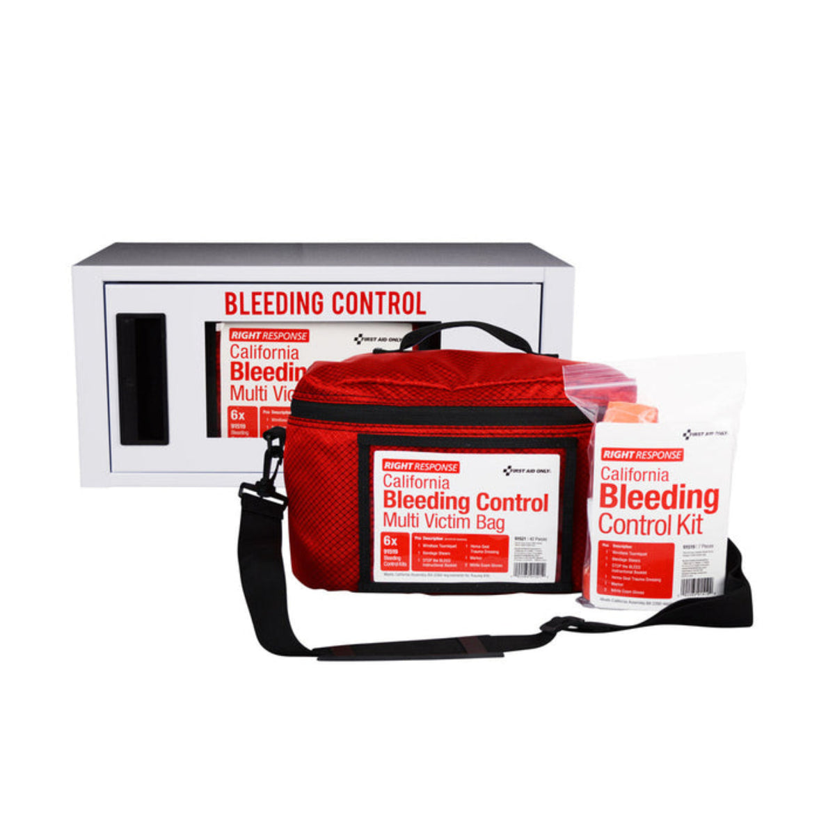 First Aid Only Bleeding Control Cabinet | Multi-Victim Kits CA AB2260 ...