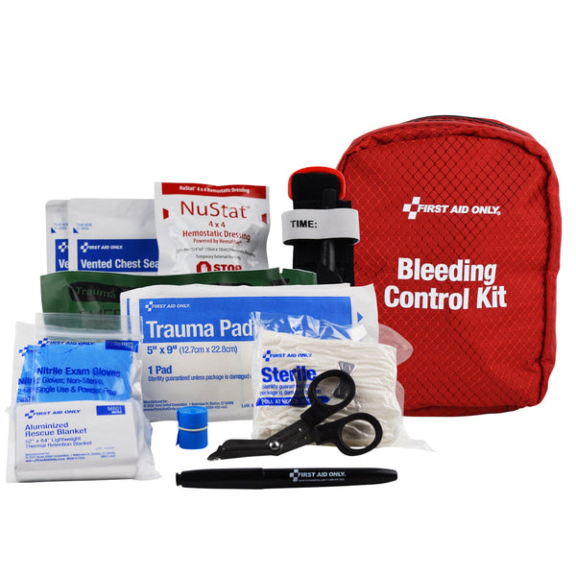 First Aid Only Bleeding Control Kit for Limb, Chest & Torso Wounds ...